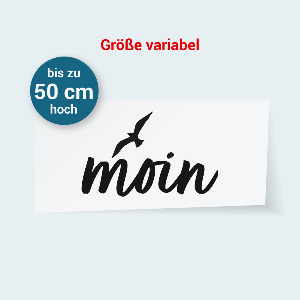 Aufkleber „Moin“ | boot-sticker.de